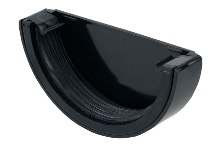 RoundLine Gutter Stopend External 112mm Black