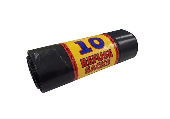 Heavy Duty Deluxe Refuse Sacks 10 Pack With Tie